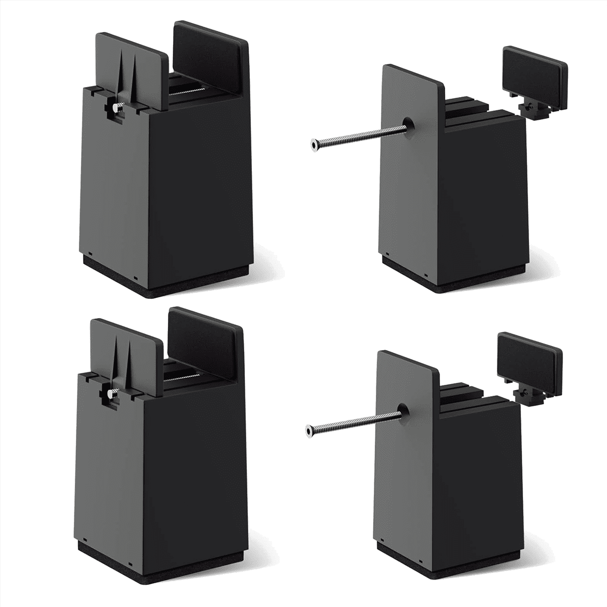 Bed Risers, 4 Inch Adjustable Desk Riser Blocks with Screw Clamp 4 Pack ...