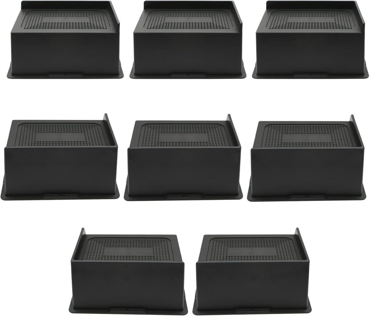 Bed Risers 4 inch Rectangular Oversized Heavy Duty Up to 6000lbs ...