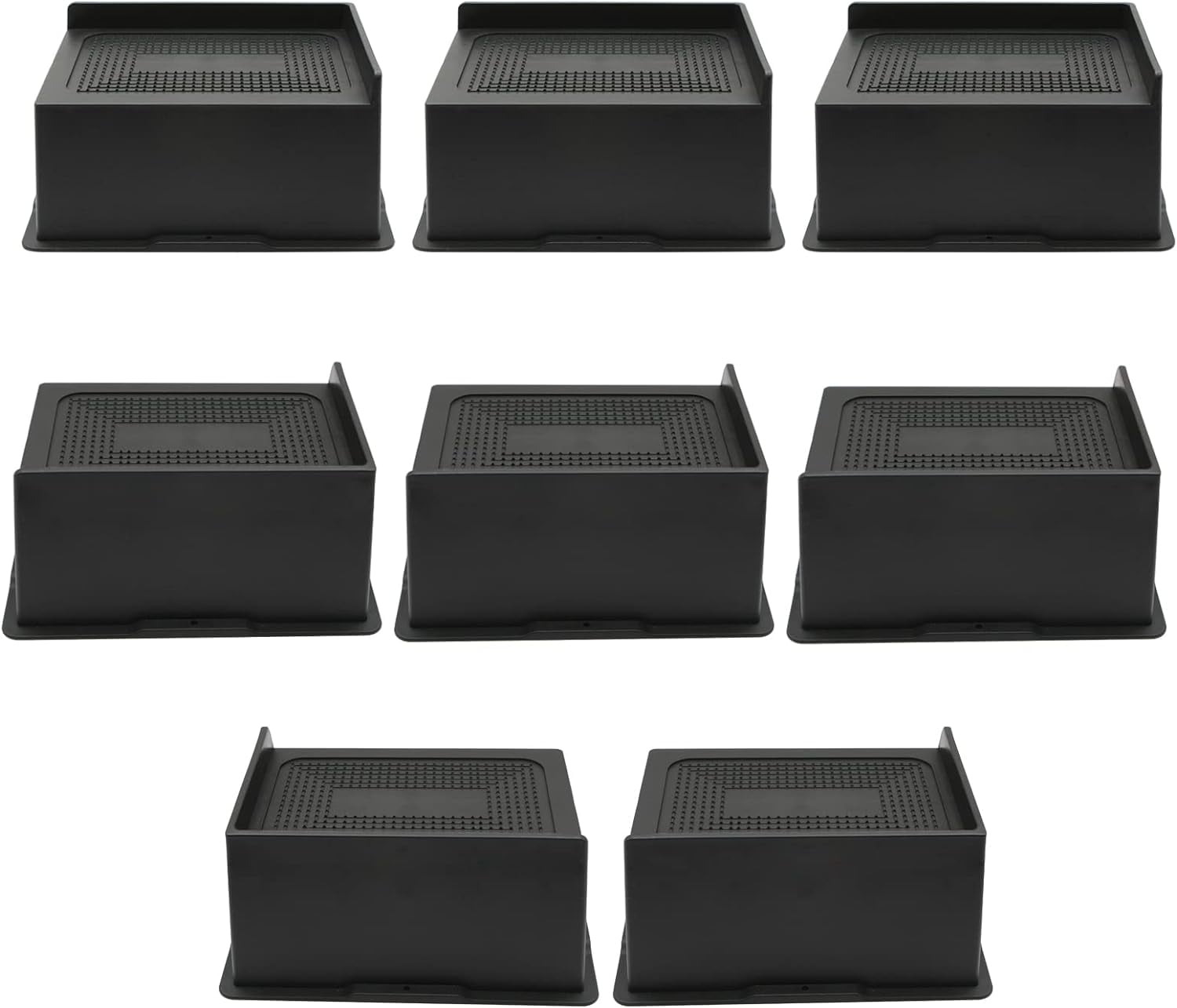 Bed Risers 5 inch Heavy Duty Furniture Risers, Up to 6000 Lbs Bed lifts ...
