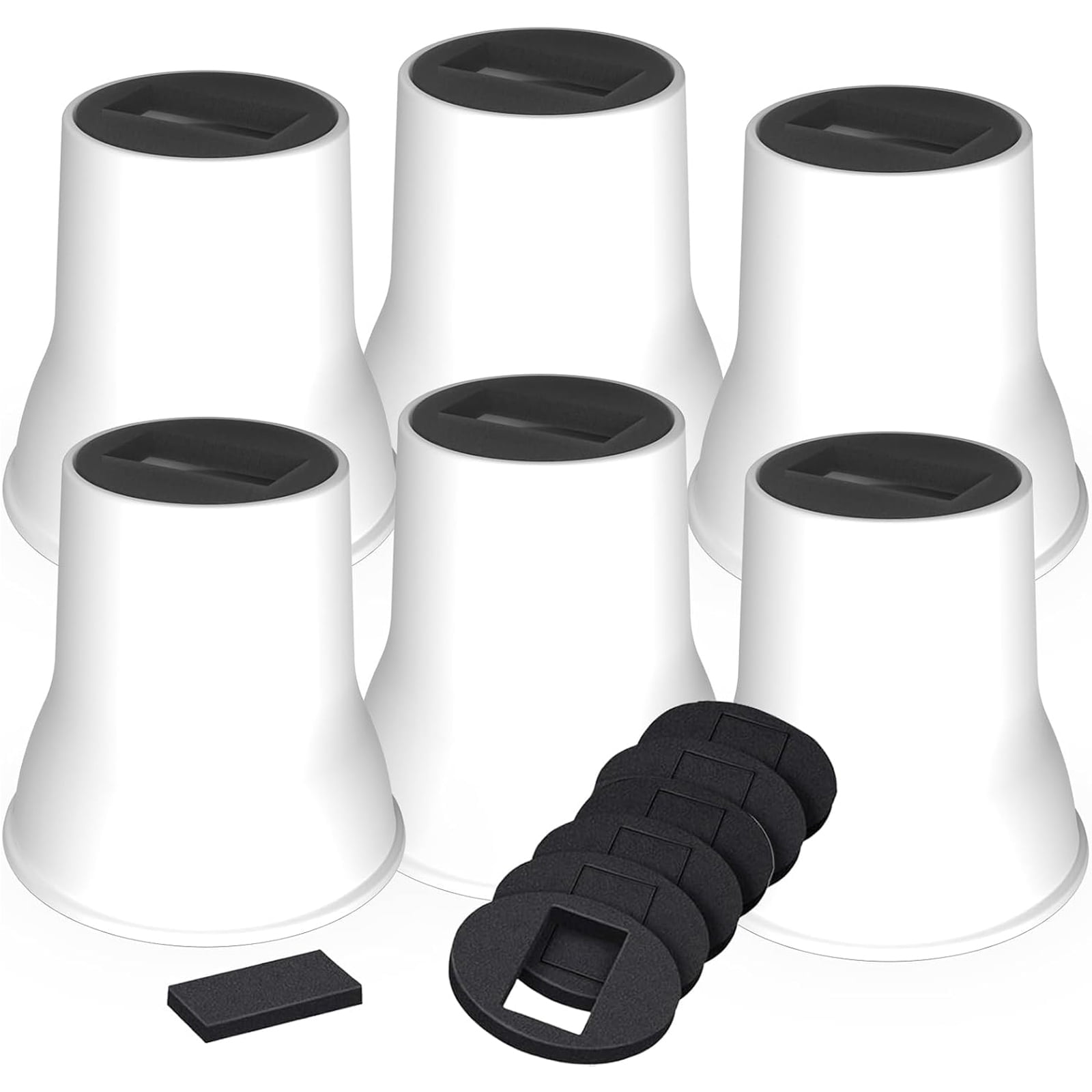 Bed Risers 6 Inch, 6 Pack Heavy Duty Bed Furniture Risers, Lift Up to ...