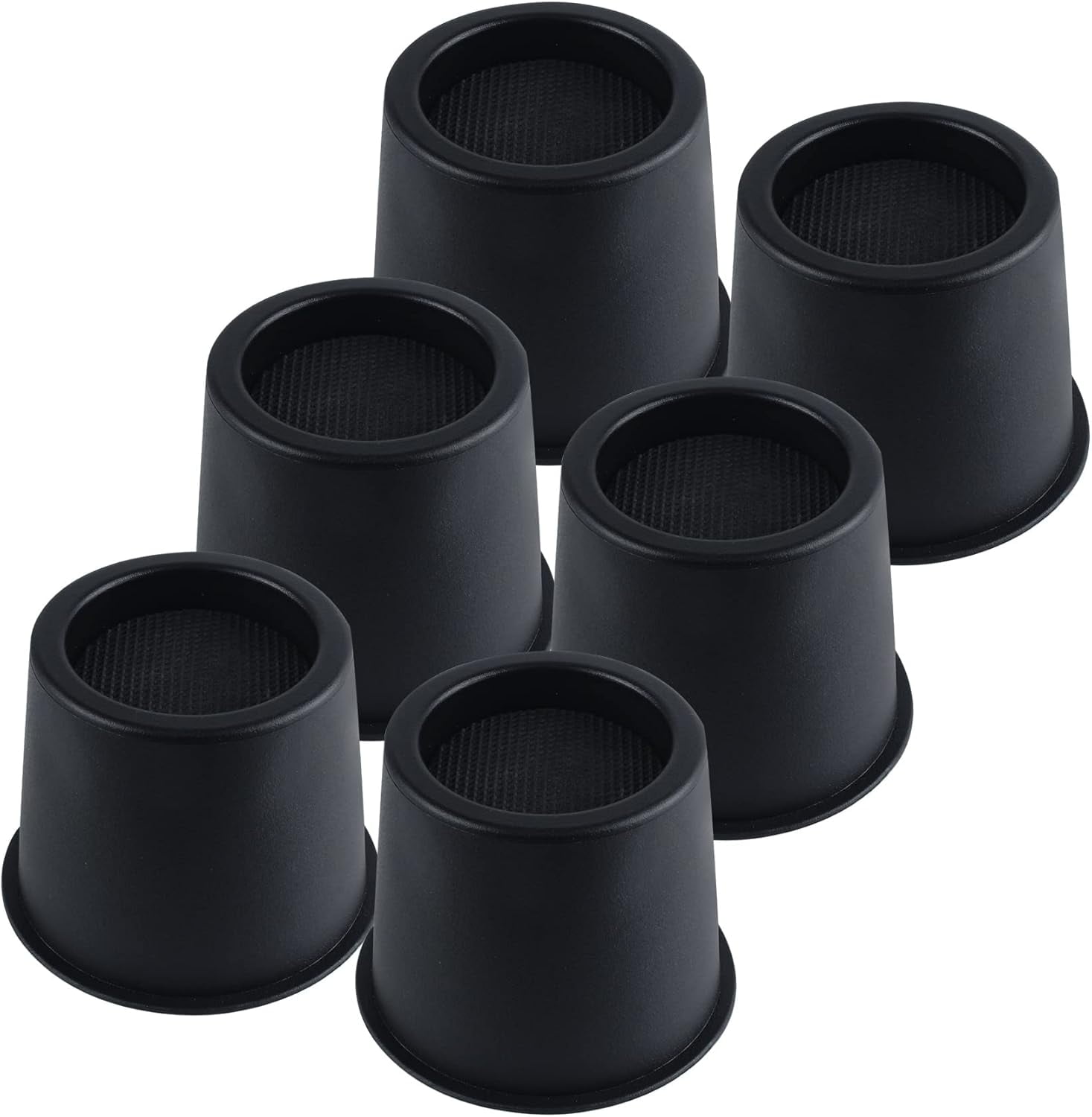 Bed Risers 6 Inch Heavy Duty 6 Pack Furniture Risers with Caster Pads ...