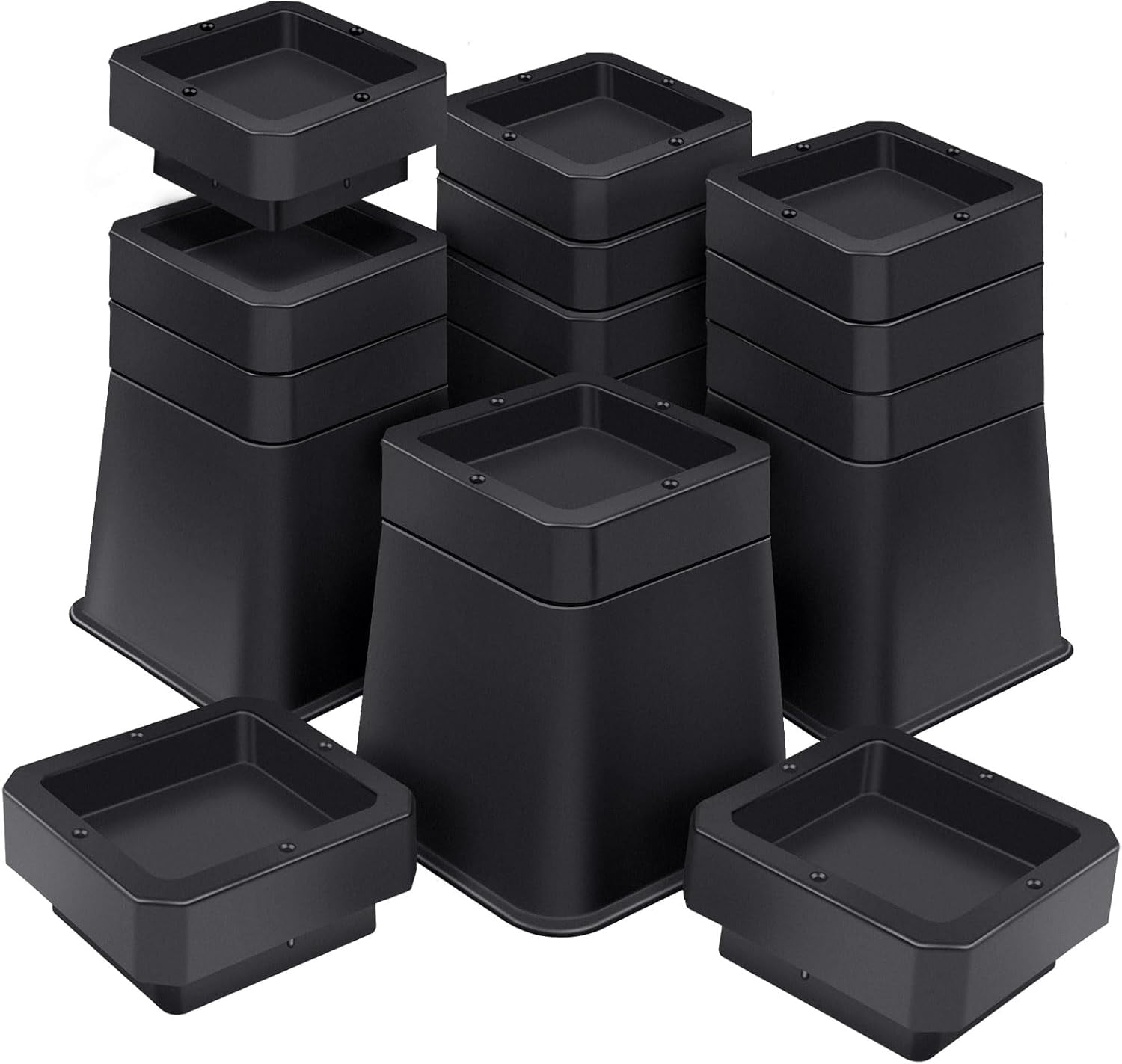 Bed Risers 6 inch Heavy Duty,Elevation in Heights 3，4，5，6 Inch ...