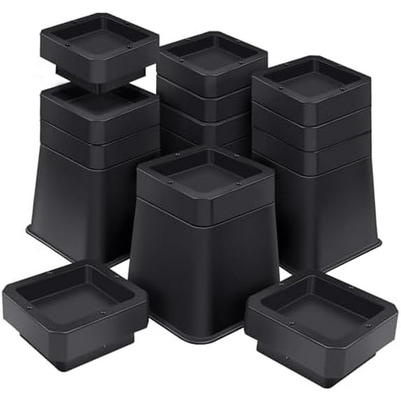Bed Risers 6 inch Heavy Duty,Elevation in Heights 3，4，5，6 Inch ...