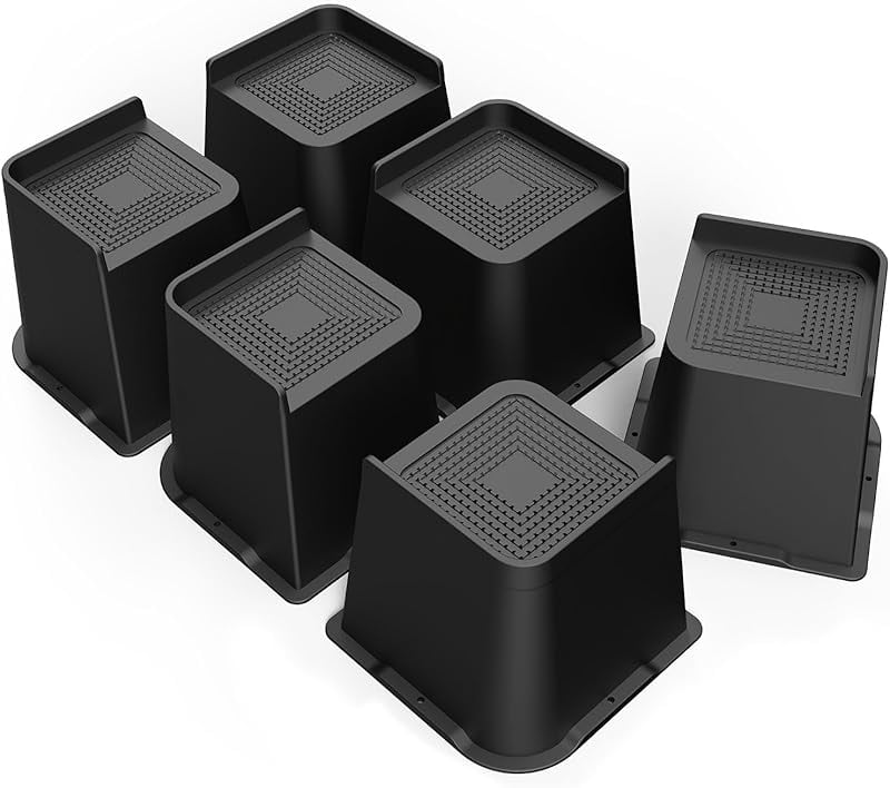 Bed Risers 8 inch, Oversized Furniture Risers, Support Up to 6000 Lbs ...