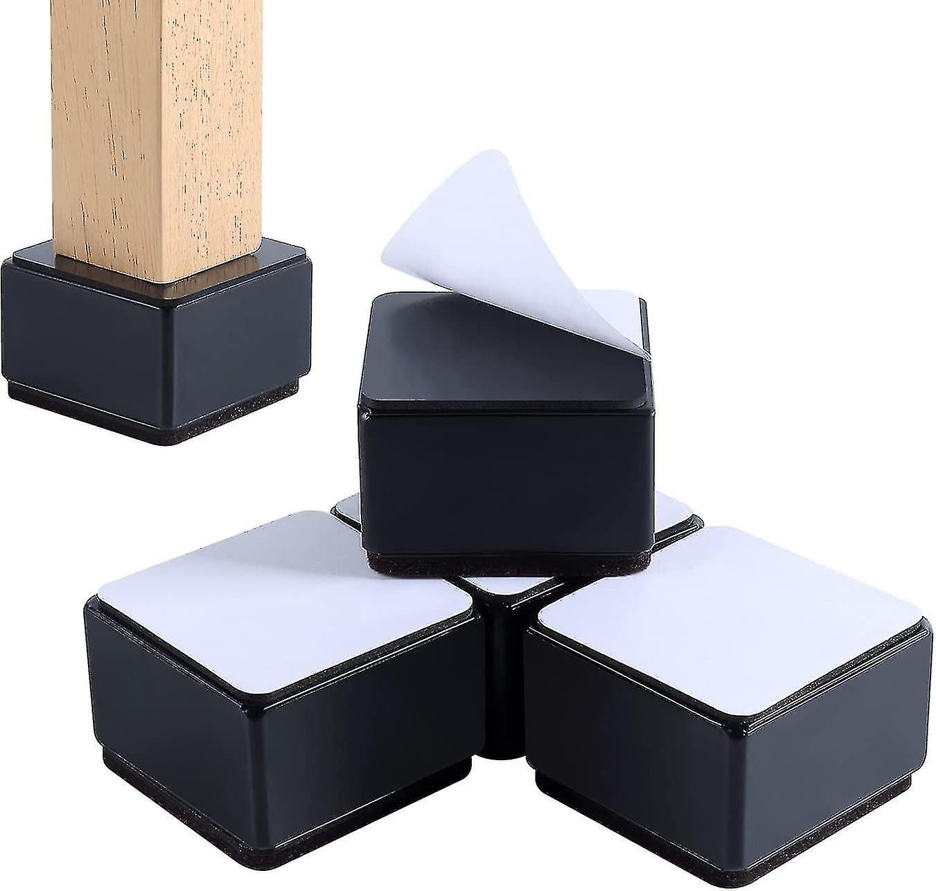 Bed Risers Furniture Risers Add 2 Inch Height, Solid Steel Supports ...