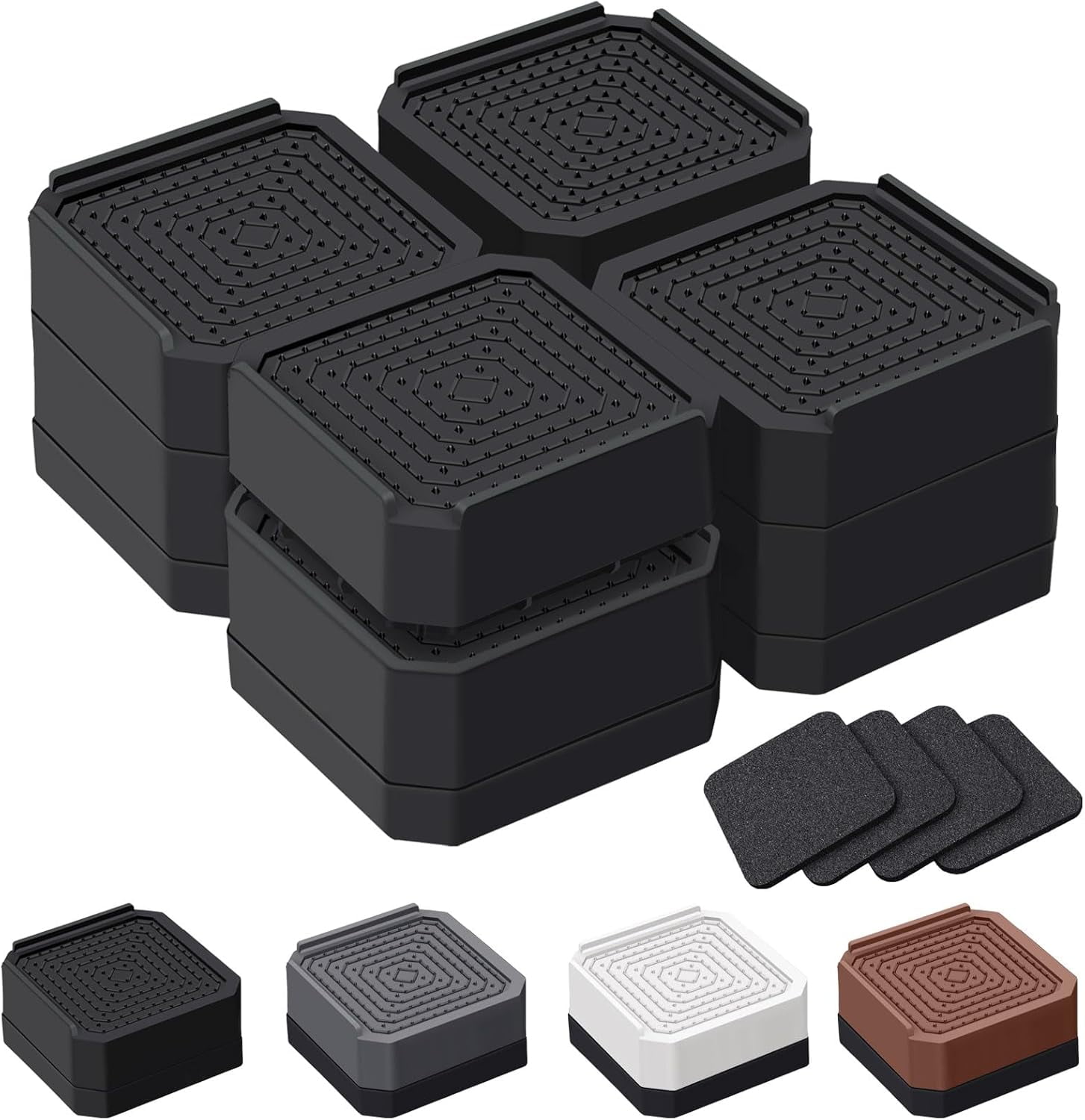 Bed Risers and Furniture Risers, Heavy Duty Adjustable Lifting Blocks ...