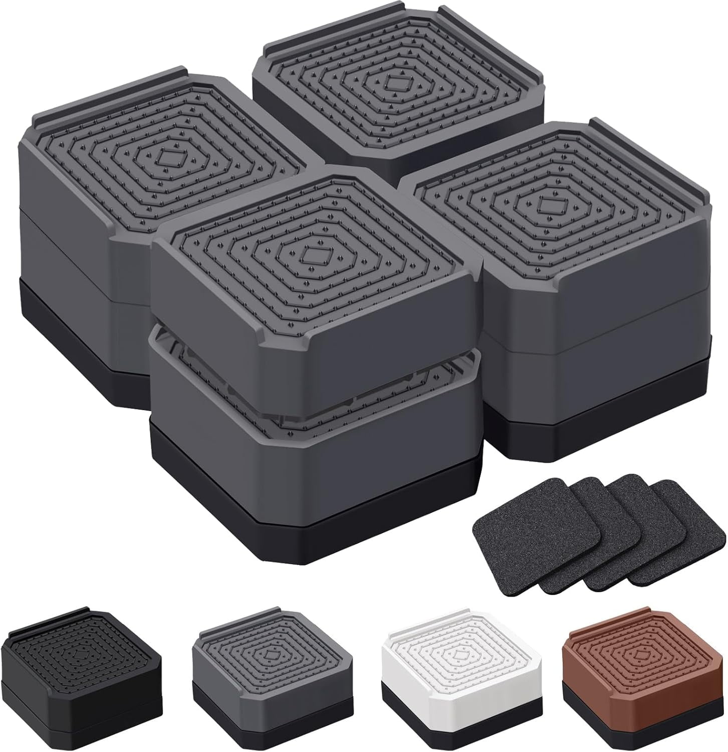 Bed Risers and Furniture Risers, Heavy Duty Adjustable Lifting Blocks ...