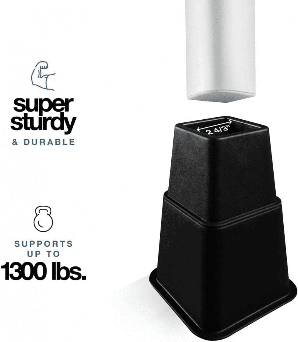 Bed Risers or Furniture Risers - Customizable Lift Options in Heights ...