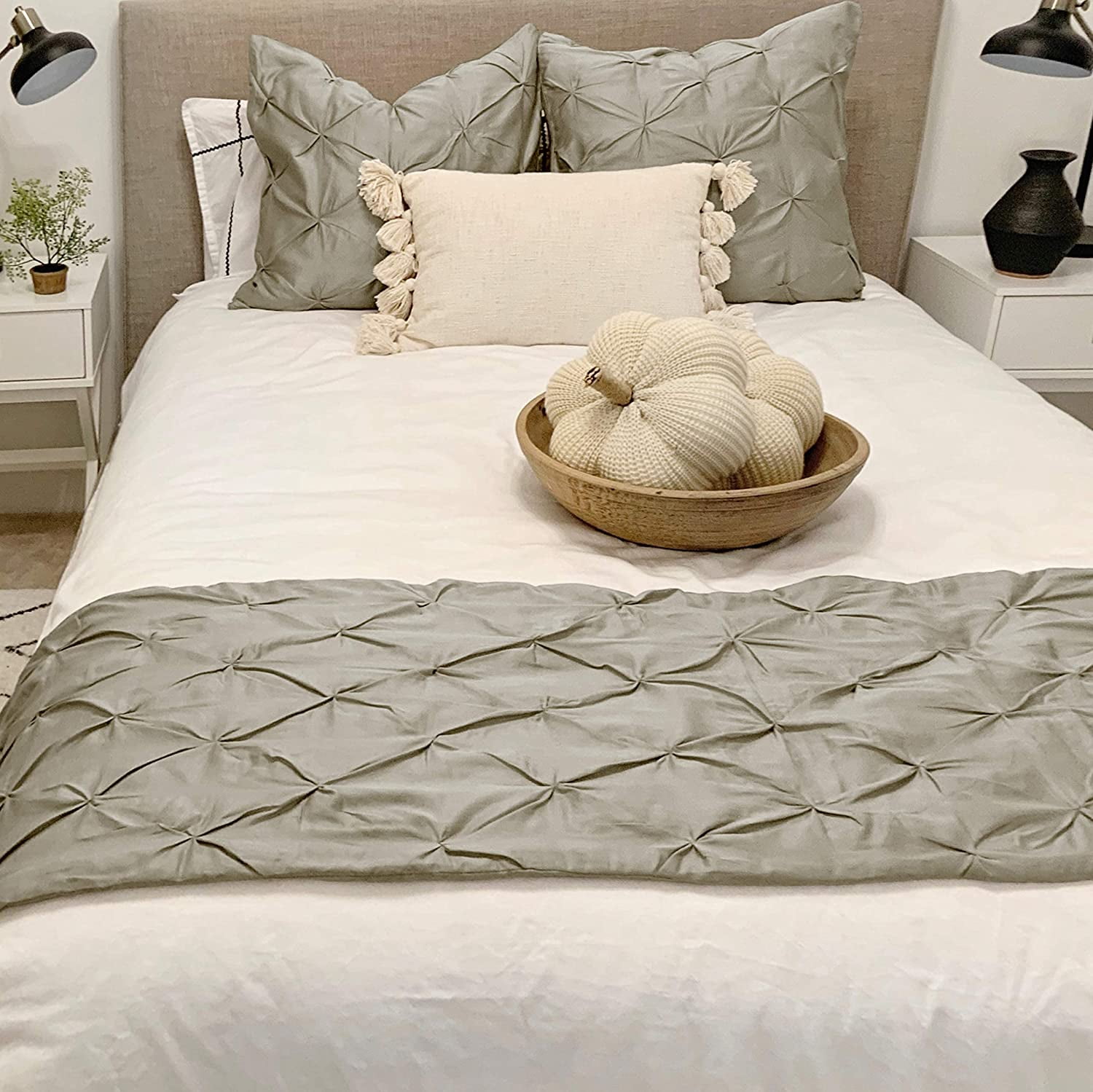 Bed Runner 1 Piece, 400 Thread Count, 100% Egyptian Cotton, Super Soft ...