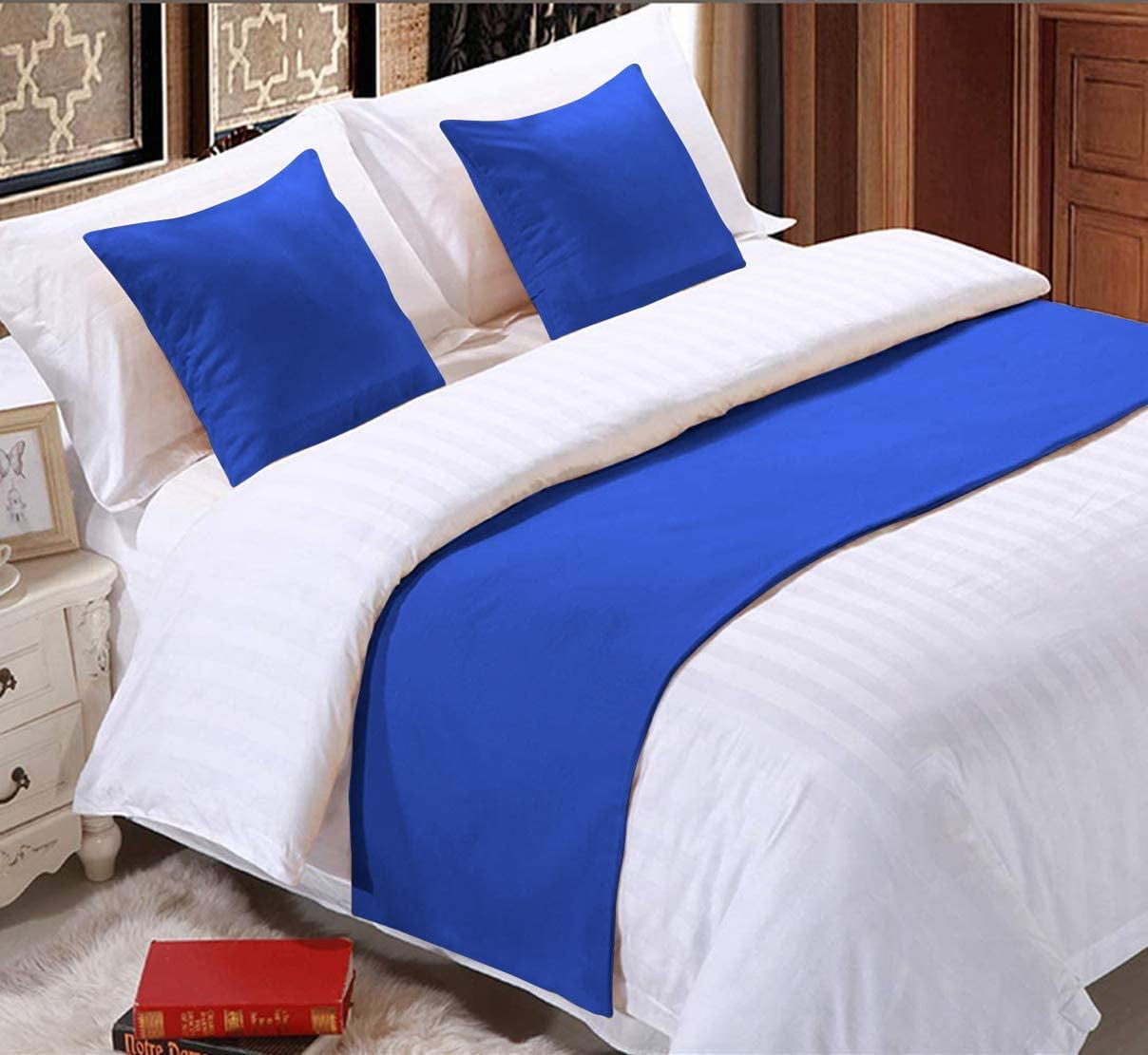 Bed Runner (1 Piece Only), 100% Egyptian Cotton, 400 Thread Count, Soft ...