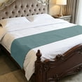 Bed Runner,70.9x17.7in Bed Scarf,Solid Color Decorative Cover,Soft ...