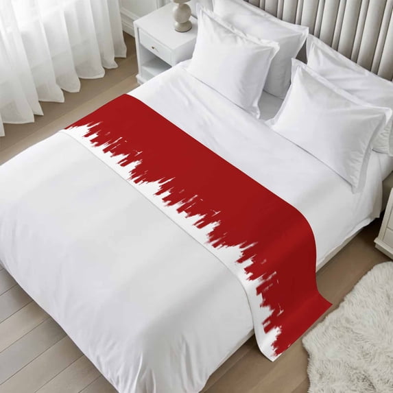 Bed Runner Abstract Graffiti Bedding Scarves Soft Decorative Bed Flag ...