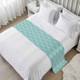 Bed Runner Abstract Wave Lines Bedding Scarves Soft Decorative Bed Flag ...