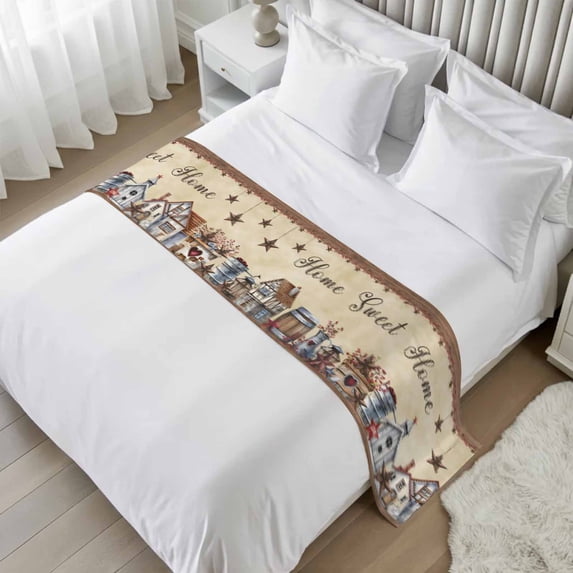 Bed Runner Barn Star Sweet Home Bedding Scarves Soft Decorative Bed ...