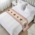 Bed Runner Barn Star Wreath Bedding Scarves Soft Decorative Bed Flag ...