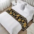 Bed Runner Black Daisy Bee Bedding Scarves Soft Decorative Bed Flag ...