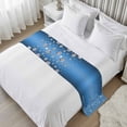 Bed Runner Blue Diamond Bedding Scarves Soft Decorative Bed Flag Luxury ...