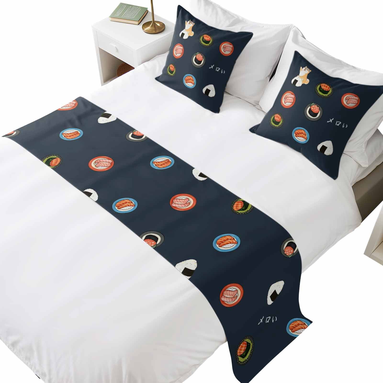 Bed Runner for Cal. King Size Bed, Decorative Beds Runners and 2 ...