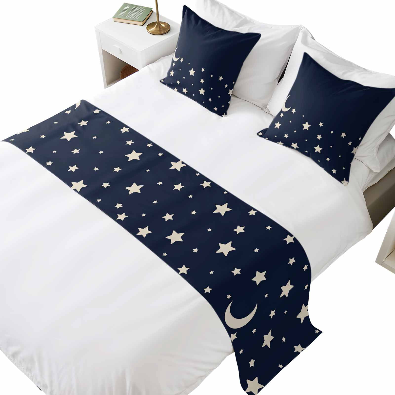 Bed Runner for Cal King Size Bed, Modern 3 Pcs Bedding Runner Set - 1 ...