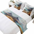 Bed Runner for Cal King Size Bed, Mountain 3 Pcs Bedding Runner Set - 1 ...