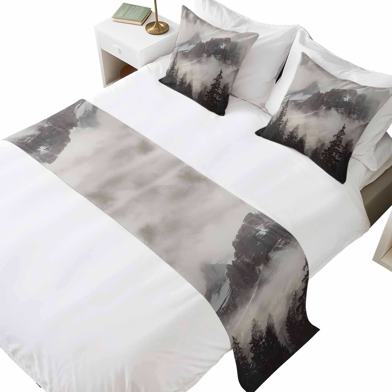 Bed Runner for Cal King Size Bed, National Parks 3 Pcs Bedding Runner ...
