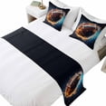 Bed Runner for Cal King Size Bed, Rugby 3 Pcs Bedding Runner Set - 1 ...