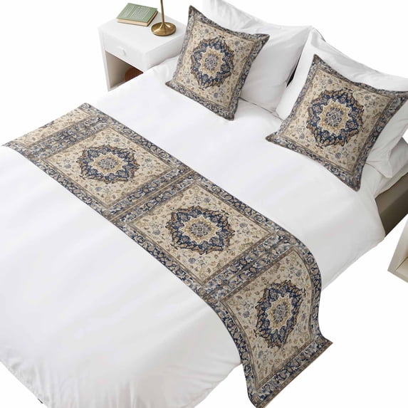 Bed Runner for Cal King Size Bed, Vintage Boho 3 Pcs Bedding Runner Set ...