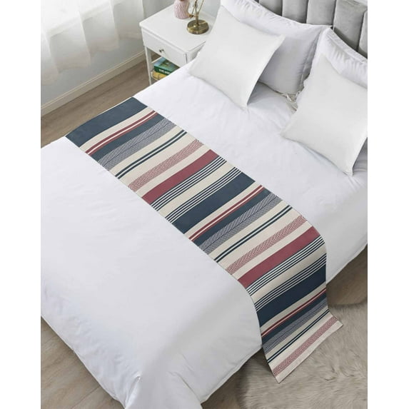 Bed Runner for Cal.King Size, Colorful Boho Decorative Scarf Throws for ...