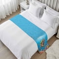 Bed Runner Diving Cat Bedding Scarves Soft Decorative Bed Flag Funny ...
