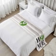 Bed Runner Eucalyptus Leaf Bow Tie Wreath Bedding Scarves Soft ...