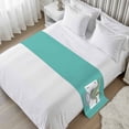 Bed Runner Green Dinosaur into Washer Bedding Scarves Soft Decorative ...