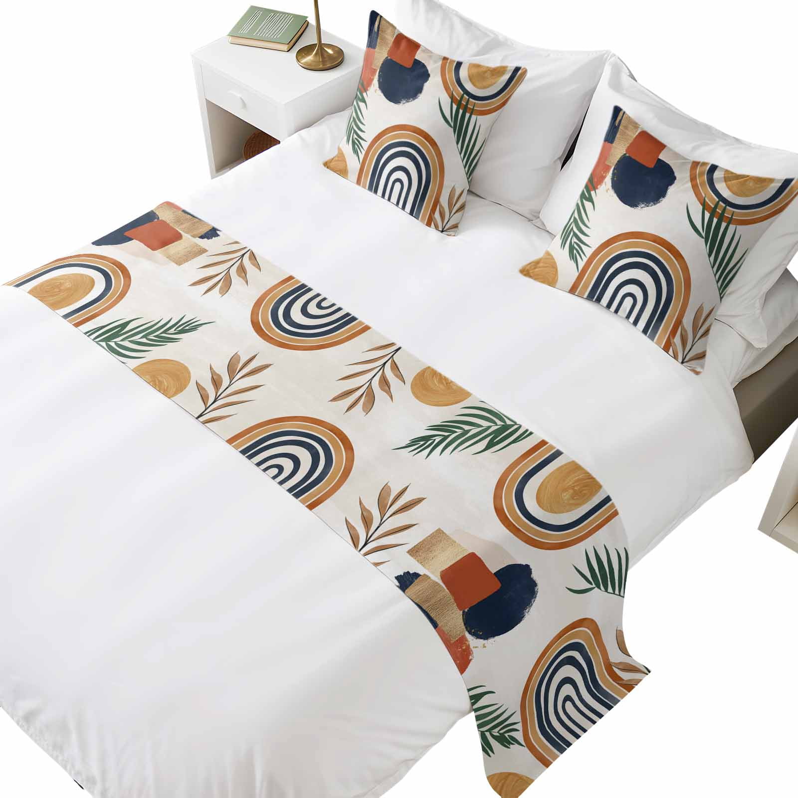 Bed Runner for King Size Bed, Bohemian Nordic 3 Pcs Bedding Runner Set ...