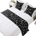 Bed Runner for King Size Bed, Halloween Dinosaur Black 3 Pcs Bedding ...