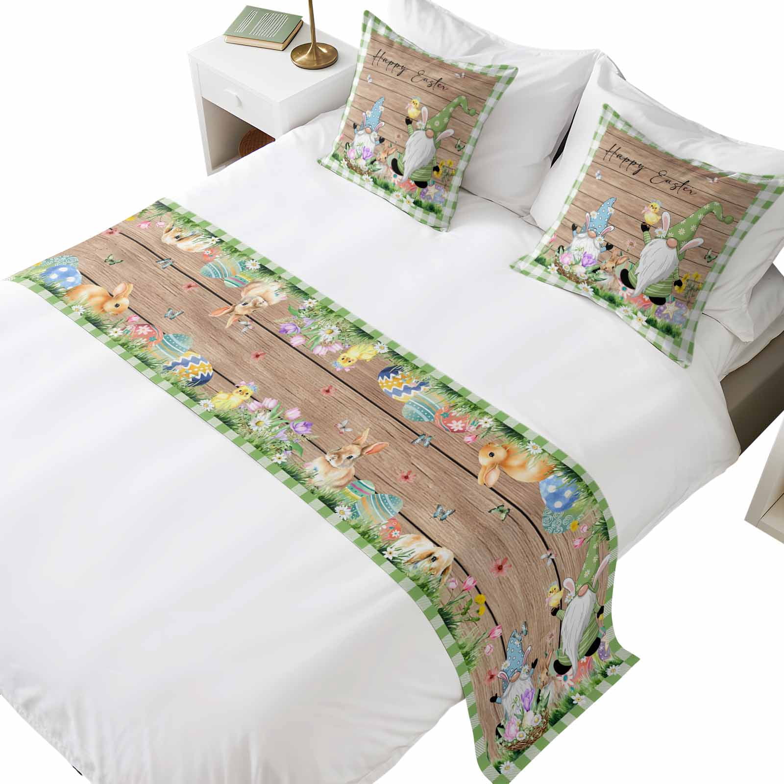 Bed Runner for King Size Bed, Happy Easter Decorative Beds Runners and ...
