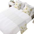 Bed Runner for King Size Bed, Yellow Floral 3 Pcs Bedding Runner Set ...
