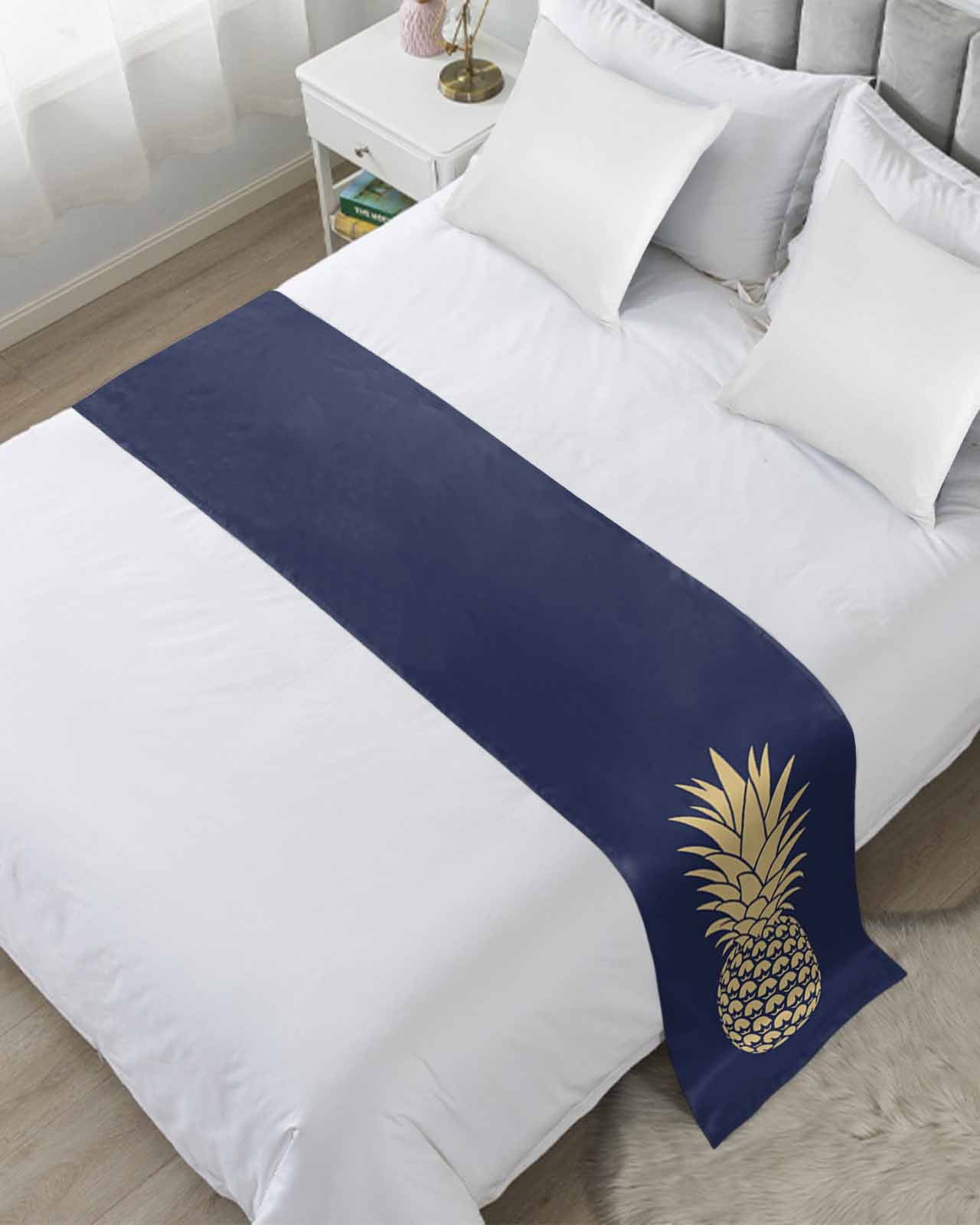 Bed Runner for King Size, Pineapple Decorative Scarf Throws for Foot of ...