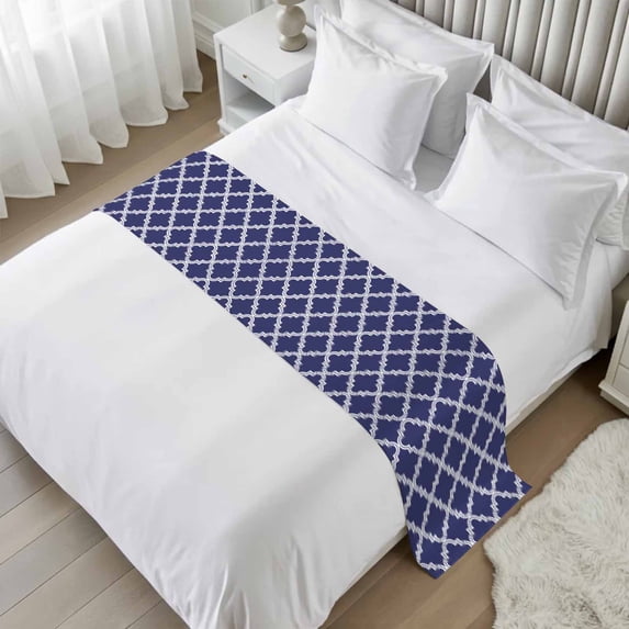 Bed Runner Moroccan Pattern Bedding Scarves Soft Decorative Bed Flag ...