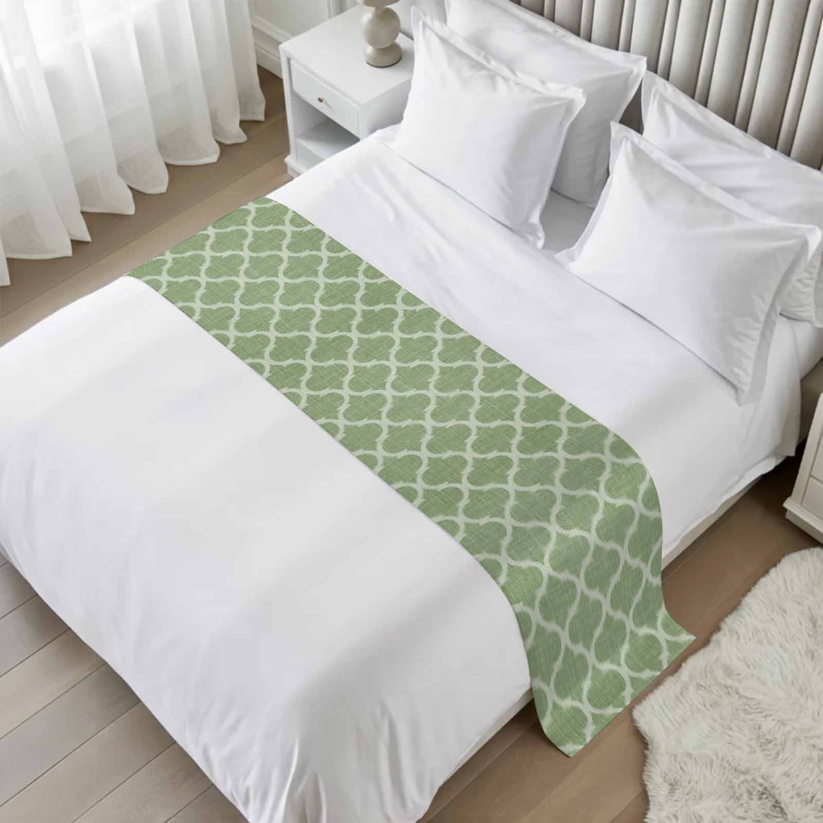Bed Runner Moroccan Texture Bedding Scarves Soft Decorative Bed Flag ...
