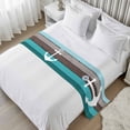 Bed Runner Nautical Anchor Bedding Scarves Soft Decorative Bed Flag ...