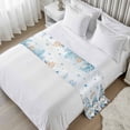 Bed Runner Ocean Gnome Bedding Scarves Soft Decorative Bed Flag Blue ...