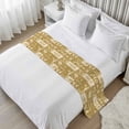 Bed Runner Palm Tree Leaves Bedding Scarves Soft Decorative Bed Flag ...