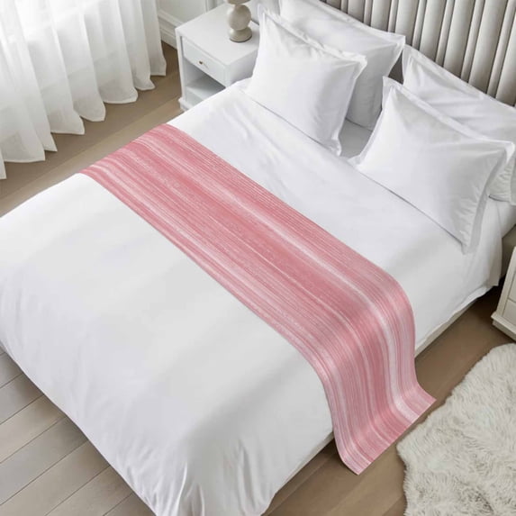 Bed Runner Pink Bedding Scarves Soft Decorative Bed Flag Ombre Abstract ...