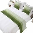 Bed Runner for Queen Size Bed, Sage Green Ombre 3 Pcs Bedding Runner ...