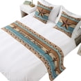Bed Runner for Queen Size Bed, Western Texas Star Retro 3 Pcs Bedding ...