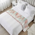 Bed Runner Red Forest Bedding Scarves Soft Decorative Bed Flag Plant ...
