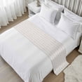 Bed Runner Sage Green Boho Bedding Scarves Soft Decorative Bed Flag ...