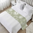 Bed Runner Sage Green Circle Bedding Scarves Soft Decorative Bed Flag ...