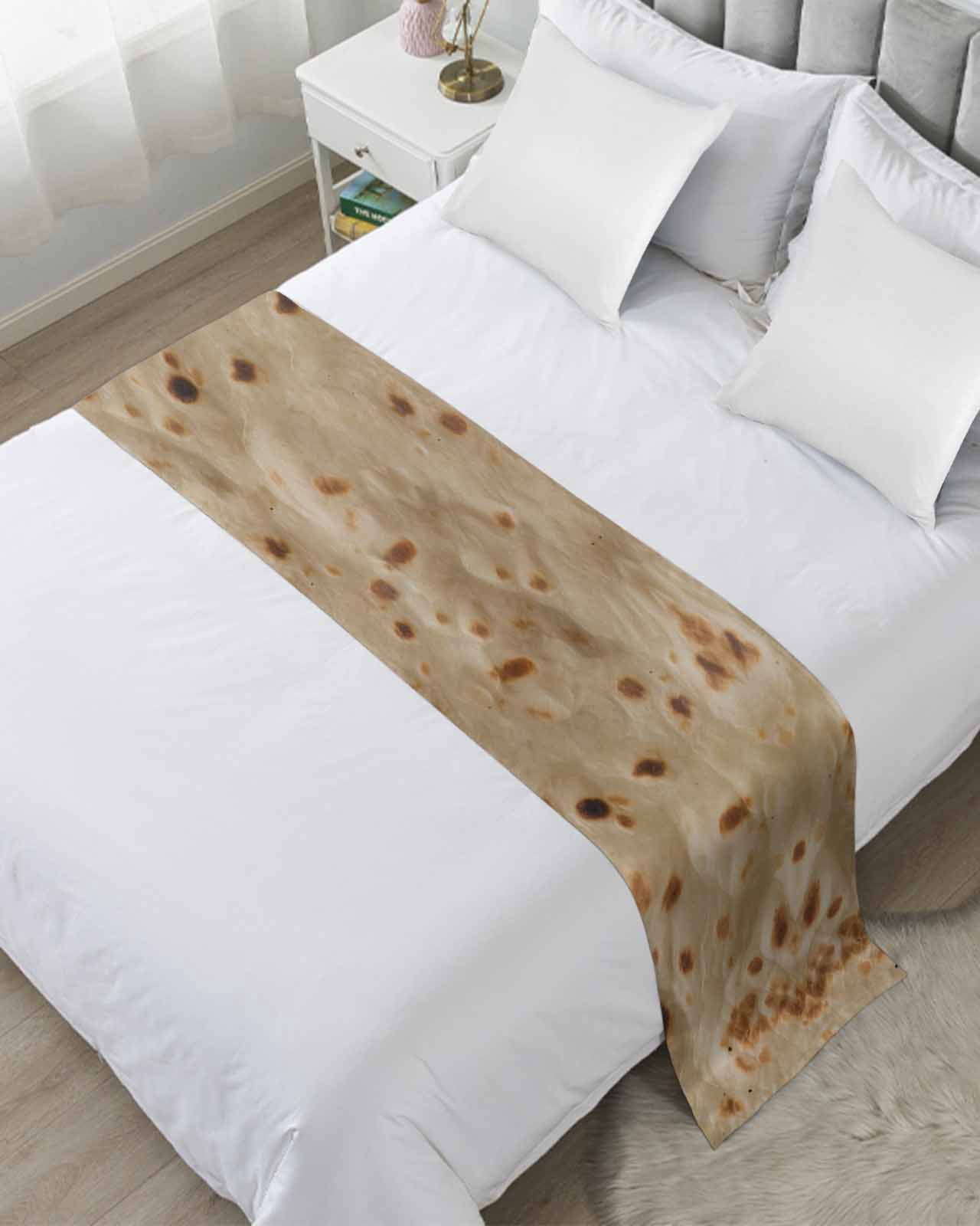 Bed Runner Scarf for Cal.King Size Bed, Bread Beds Scarf Throws for ...