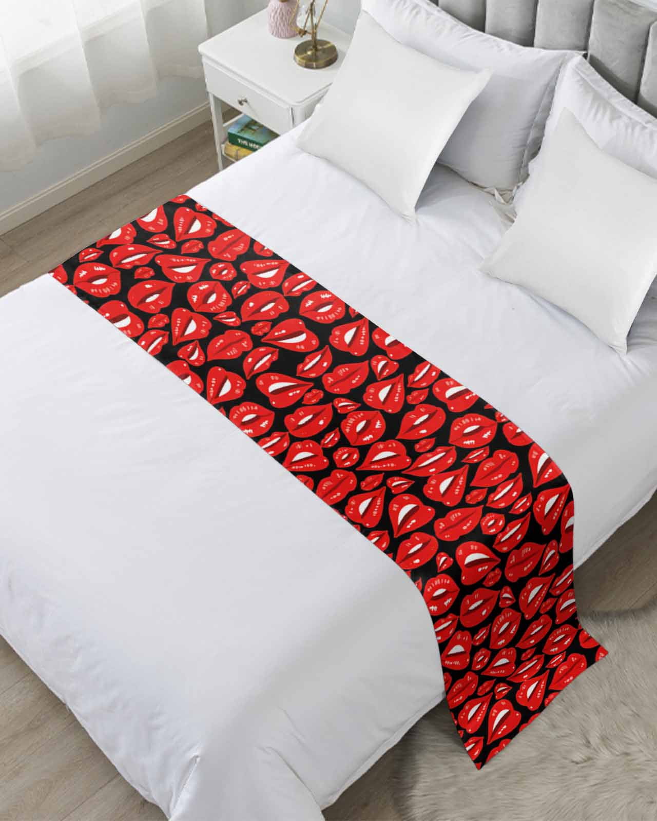 Bed Runner Scarf for King Size Bed, Valentine's Day Beds Scarf Throws ...