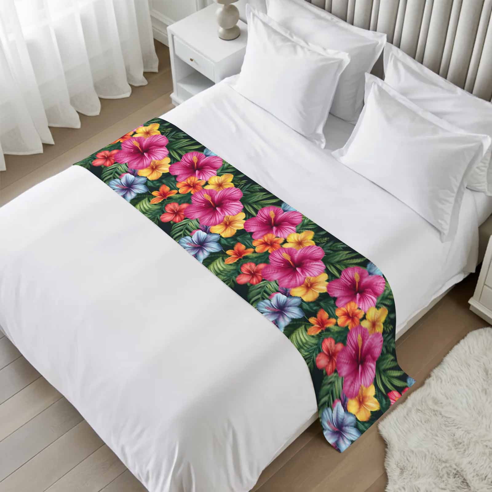 Bed Runner Scarf King Size, Luxury Bed Throw Runners & Scarves for Twin ...